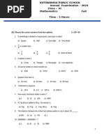 Class5 ICSE Maths Worksheet | PDF