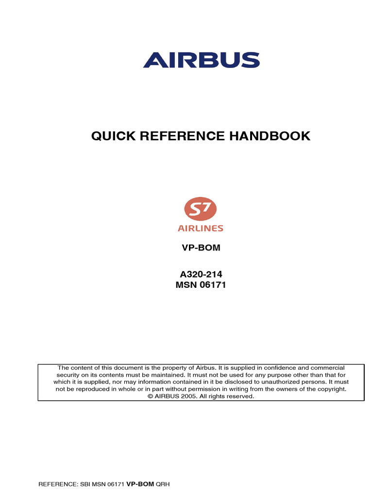 QRH 320 | PDF | Aircraft | Aviation