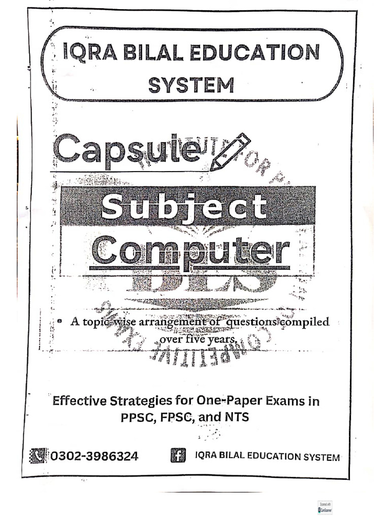Ibes Capsule Computer (03015398780) PPSC | PDF