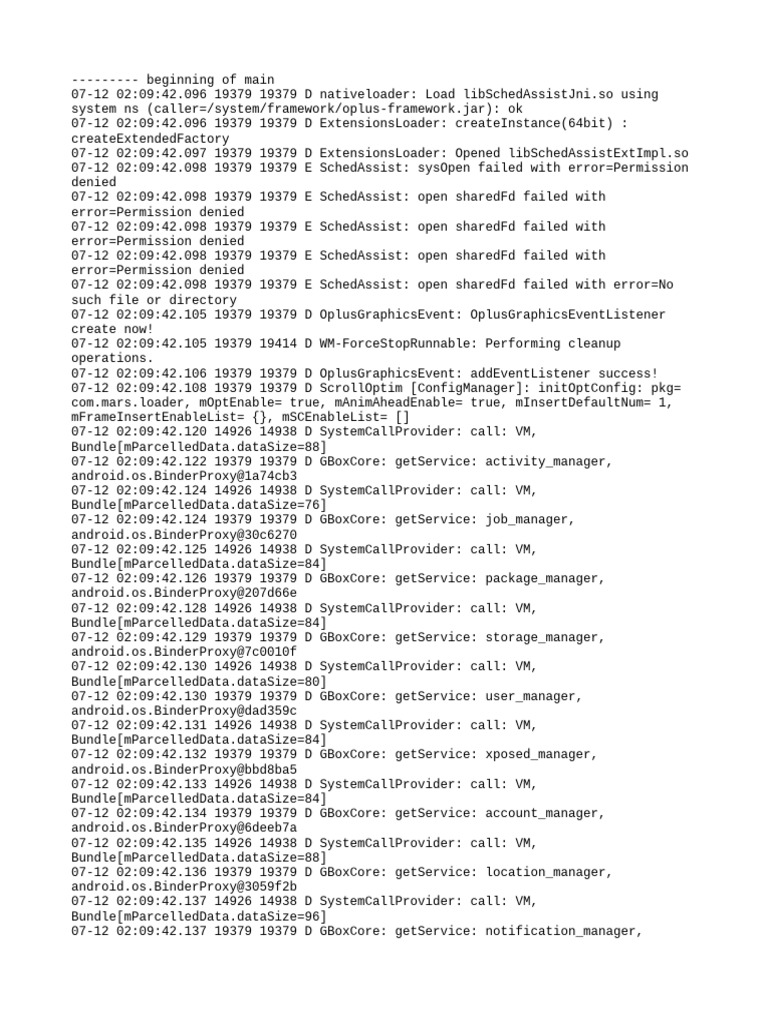 Com - Mars.loader Logcat | PDF | Computing Platforms | Computer Architecture