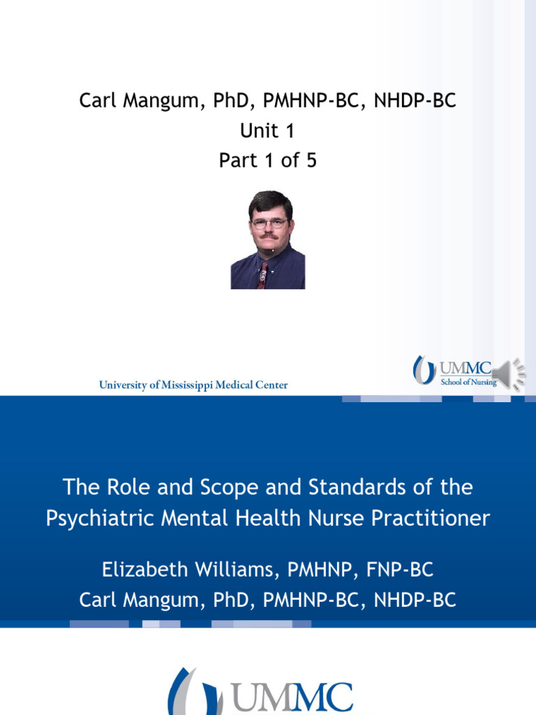 PMHNP Scope and Standards Overview | PDF | Psychiatry | Mental Disorder