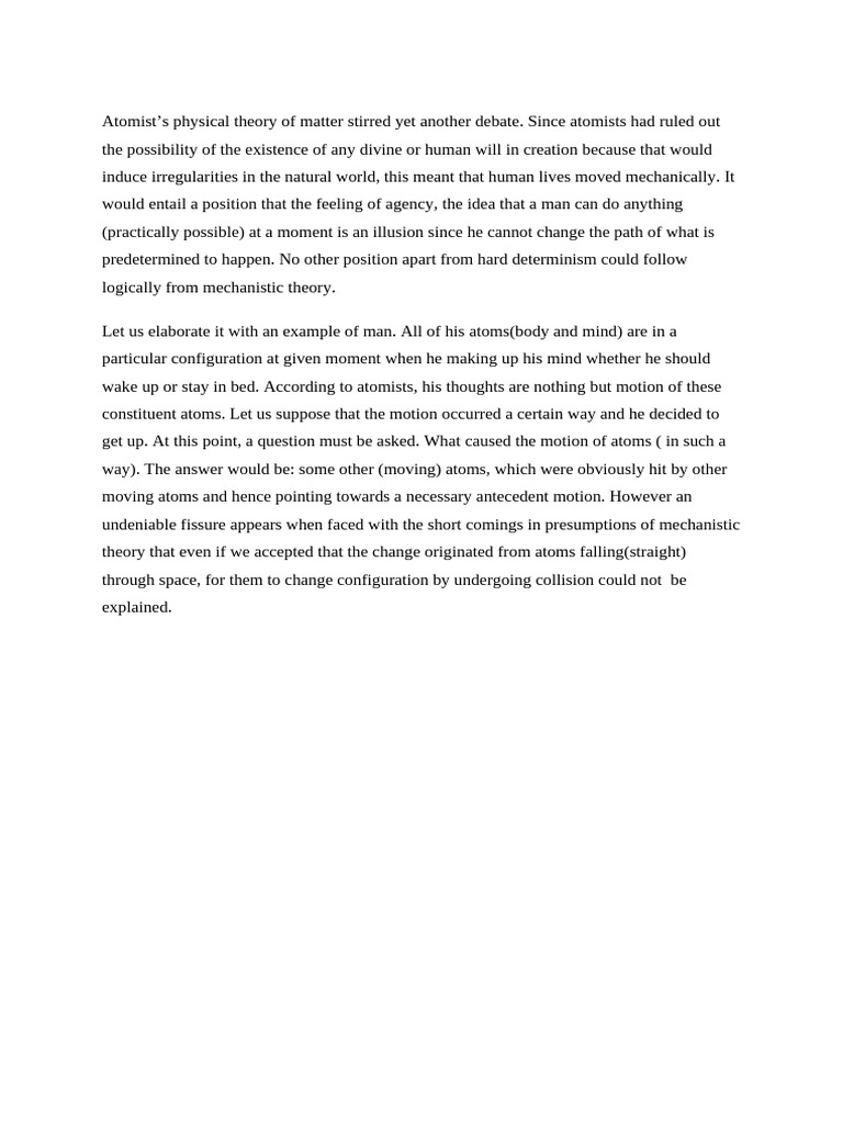 Hard Determination Vs Free Will | PDF