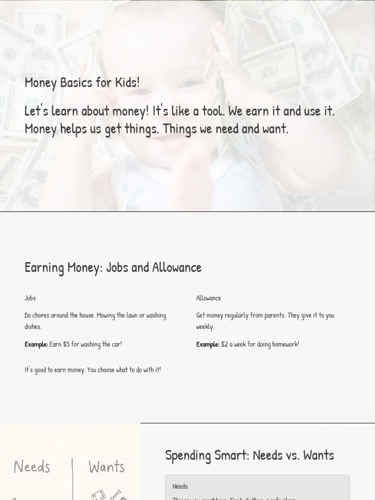 Money Basics For Kids | PDF