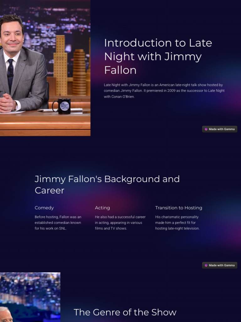 Introduction To Late Night With Jimmy Fallon | PDF