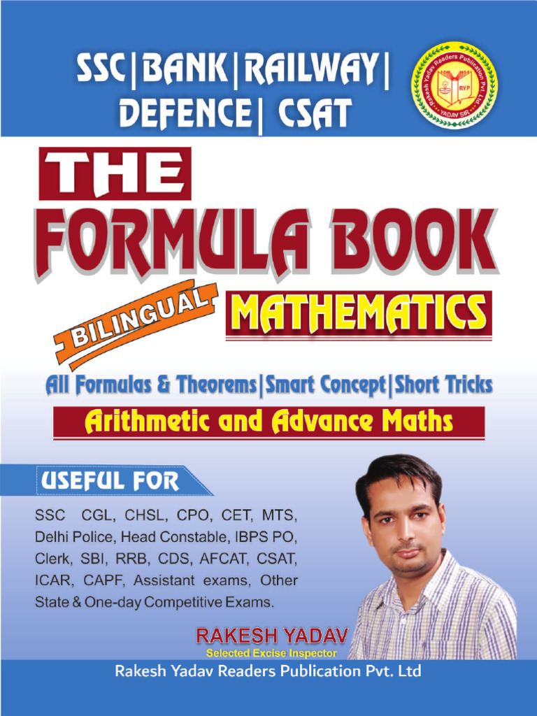 Math Formula Book by Rakesh Yadav Sir | PDF