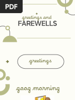 GREETINGS AND FAREWELLS Worksheet | PDF