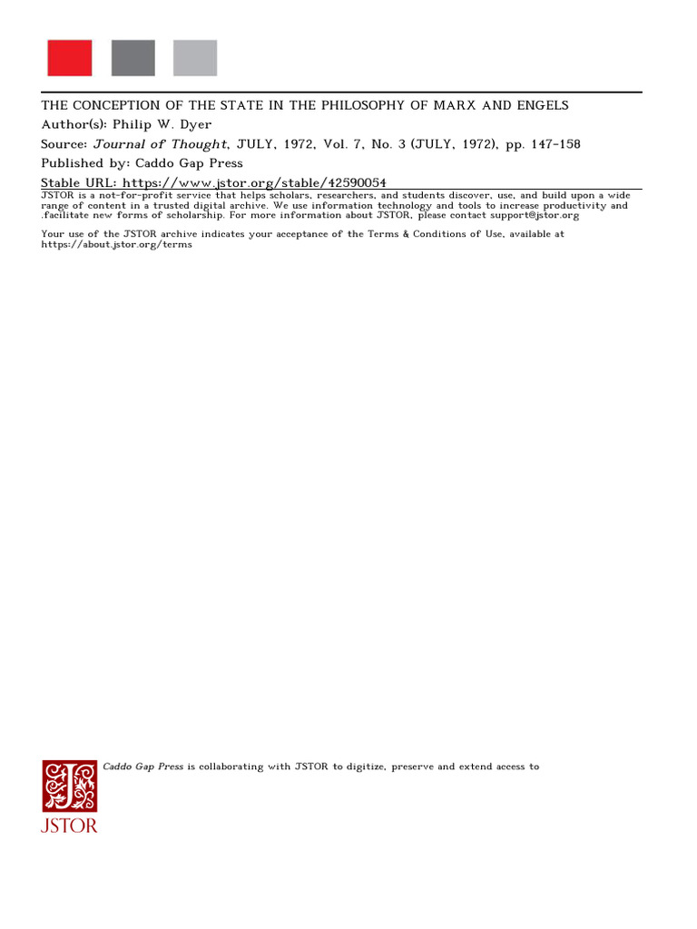 Dyer Conception of State Marx Philosophy | PDF | Karl Marx | Friedrich ...