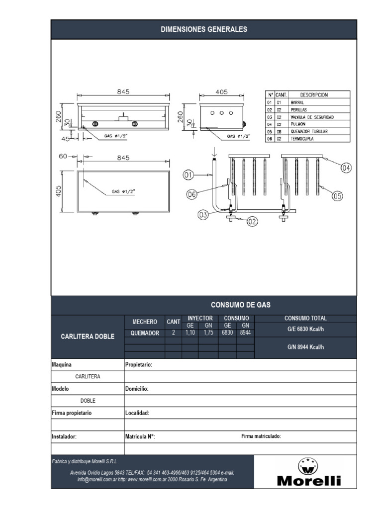 Memoria Descriptiva. Carlitera Doble - Morelli | PDF