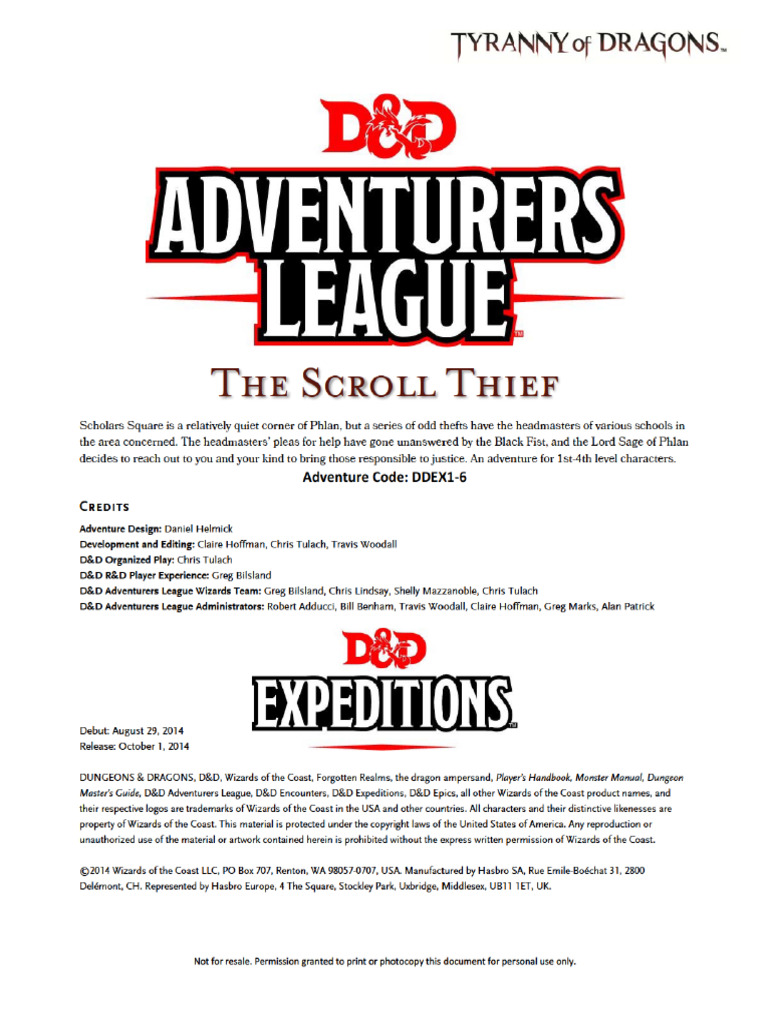 The Scroll Thief Adventure Guide | PDF | Dungeons & Dragons