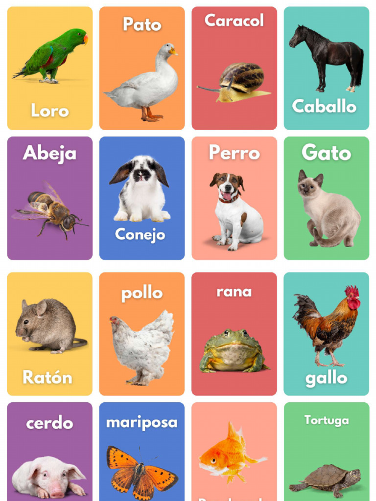 Memorama de Animales para Imprimir PDF | PDF