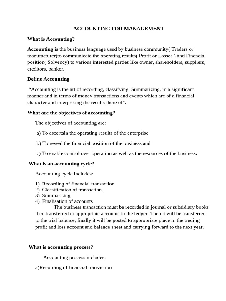 AFM Unit I Basic Notes Format, Problems | PDF | Debits And Credits ...