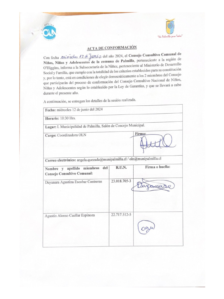 Acta de Conformación - 12!06!2024 | PDF