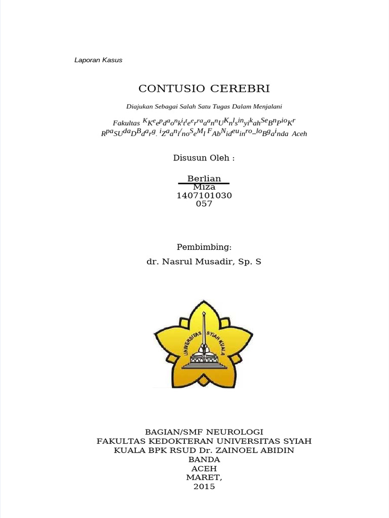 Laporan Kasus Contusio Cerebri | PDF
