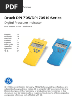 DPI 705E/705E-IS User Manual | PDF | Pressure Measurement | Calibration