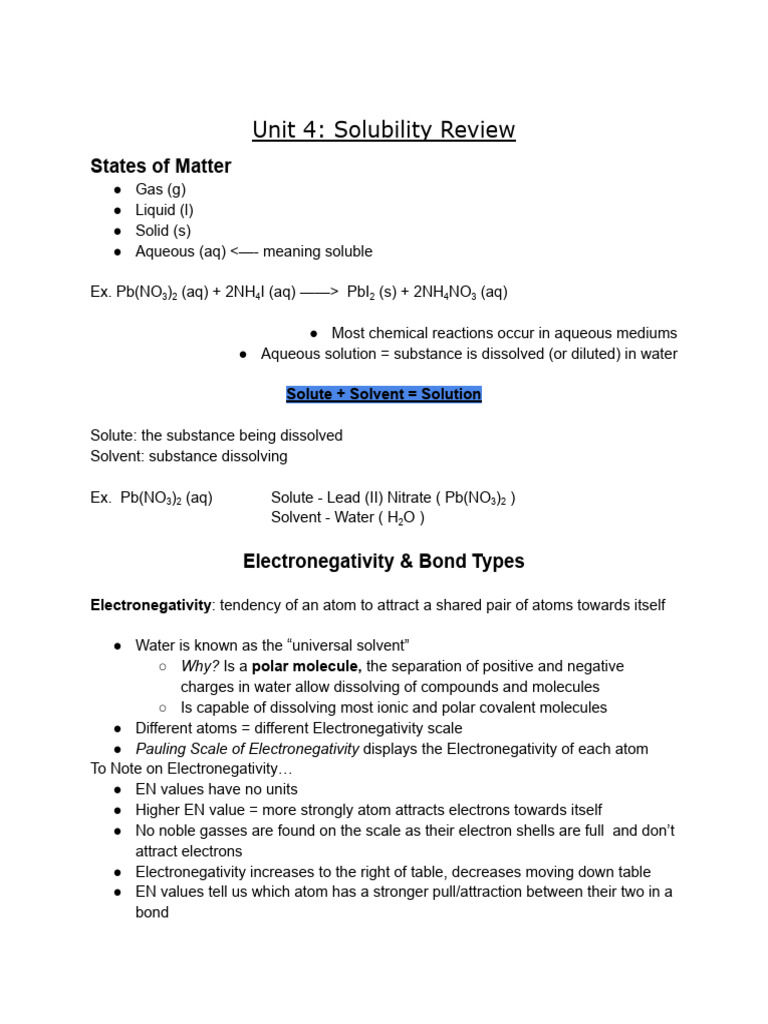 Bonds and Solubility Relationships | PDF | Solvation | Chemical Polarity
