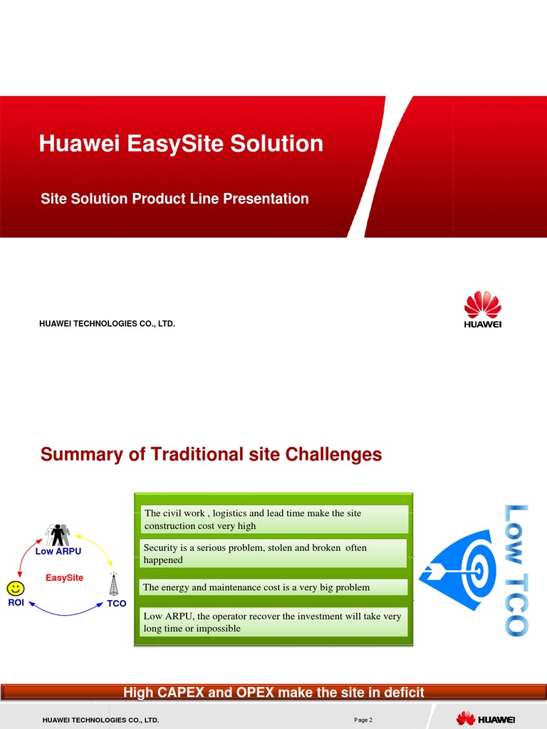 Huawei EasySite Solution for Rural Coverage | PDF | Solar Panel | Solar ...