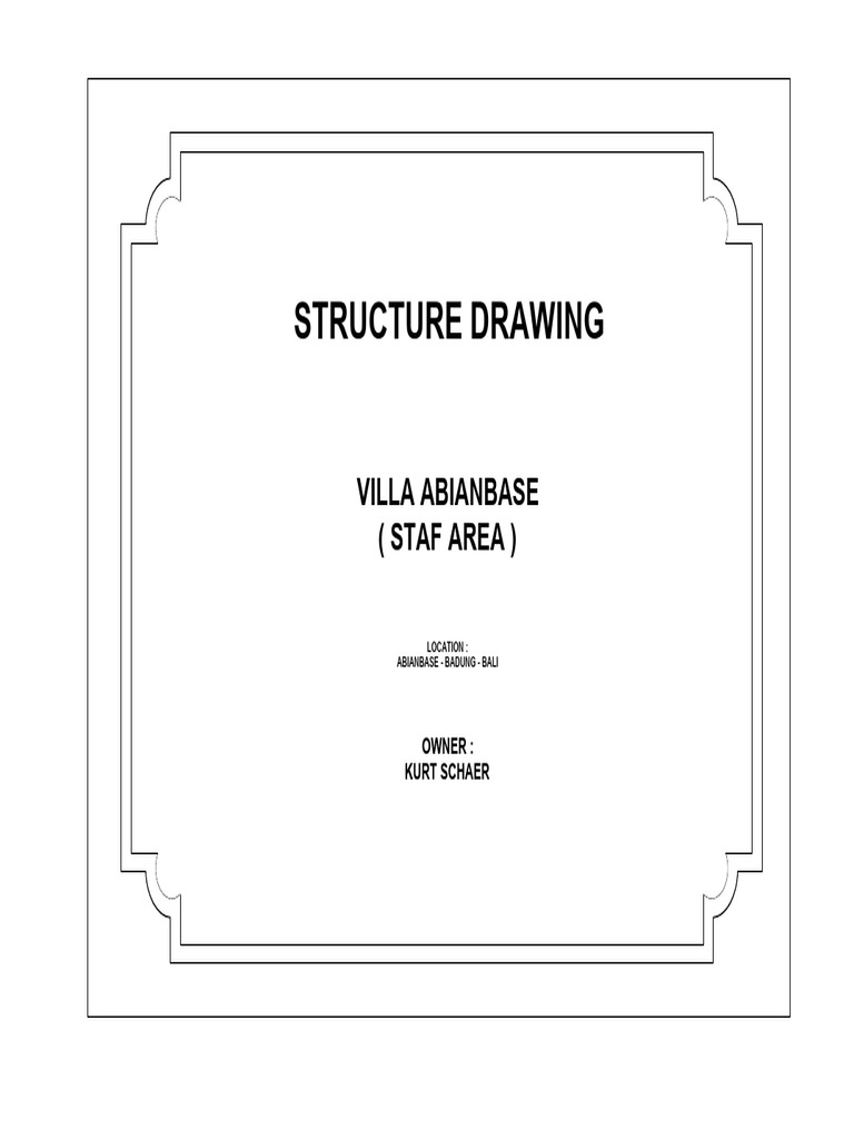 Rencana Struktur Villa Abianbase | PDF