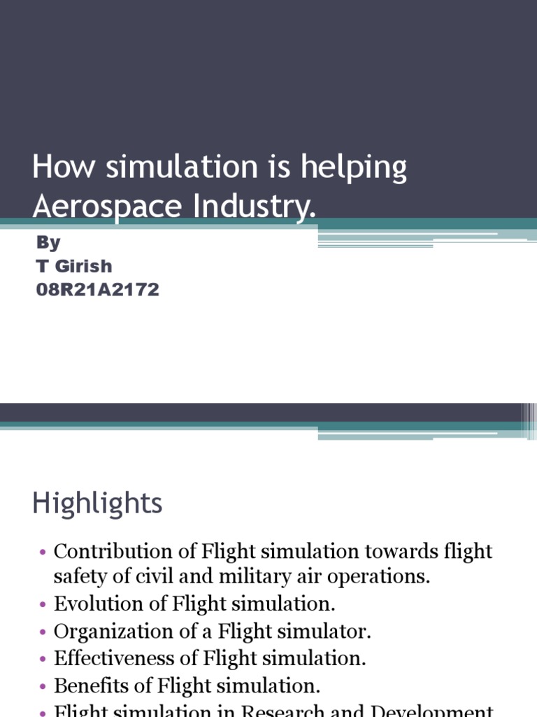 Flight Simulation in Aerospace Training | PDF | Trainer (Aircraft ...
