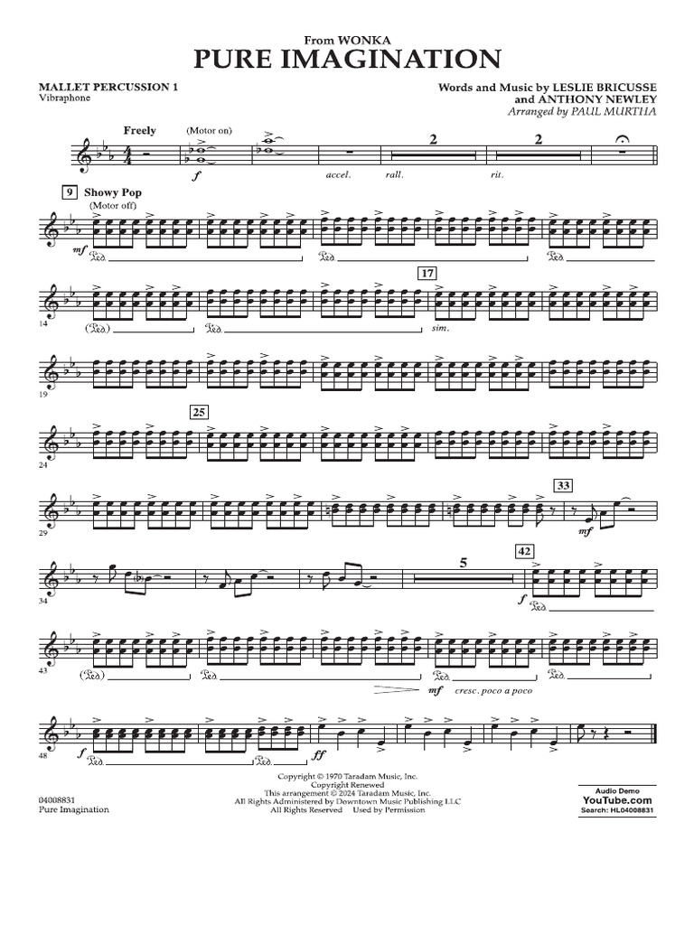 Mallet Percussion 1 - PURE IMAGINATION | PDF