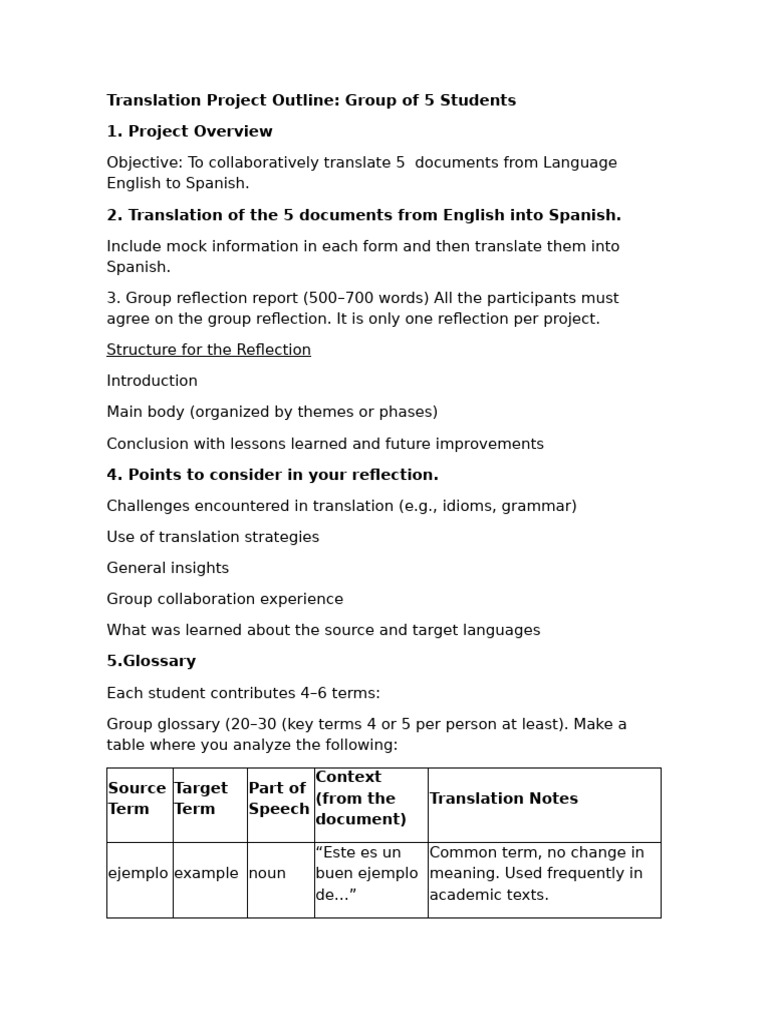 Translation Project Document Guide | PDF | Translations | English Language