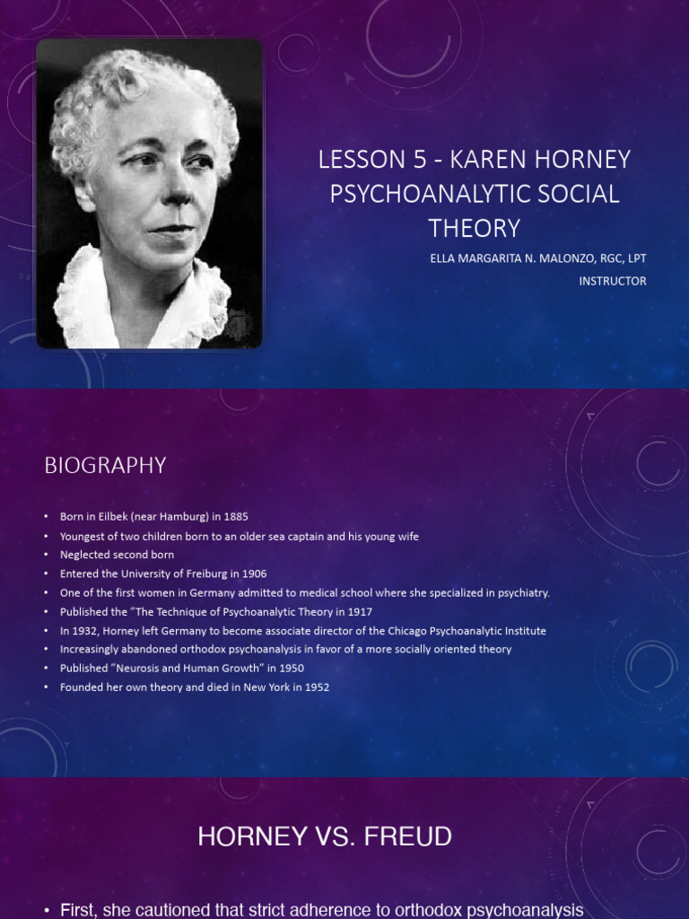 Karen Horneys Psychoanalytic Social Theory Pdf Psychoanalysis