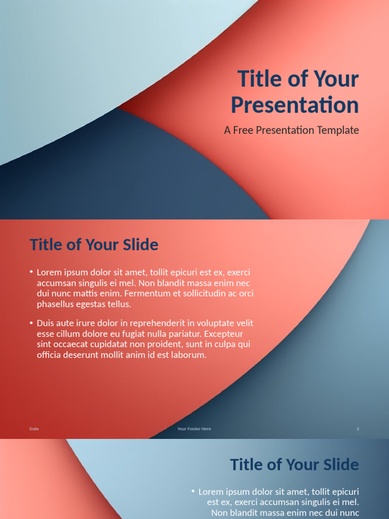 Bold Coral Presentation Template | PDF