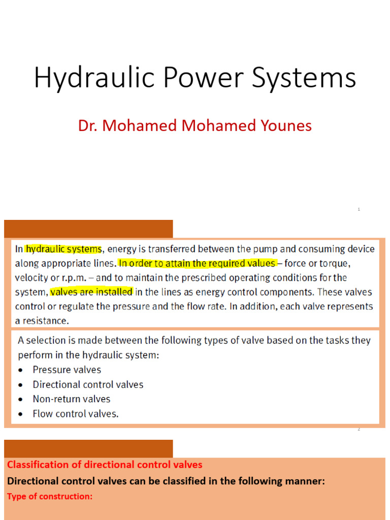 Hydraulic Directional Control Valves Guide | PDF | Valve | Actuator
