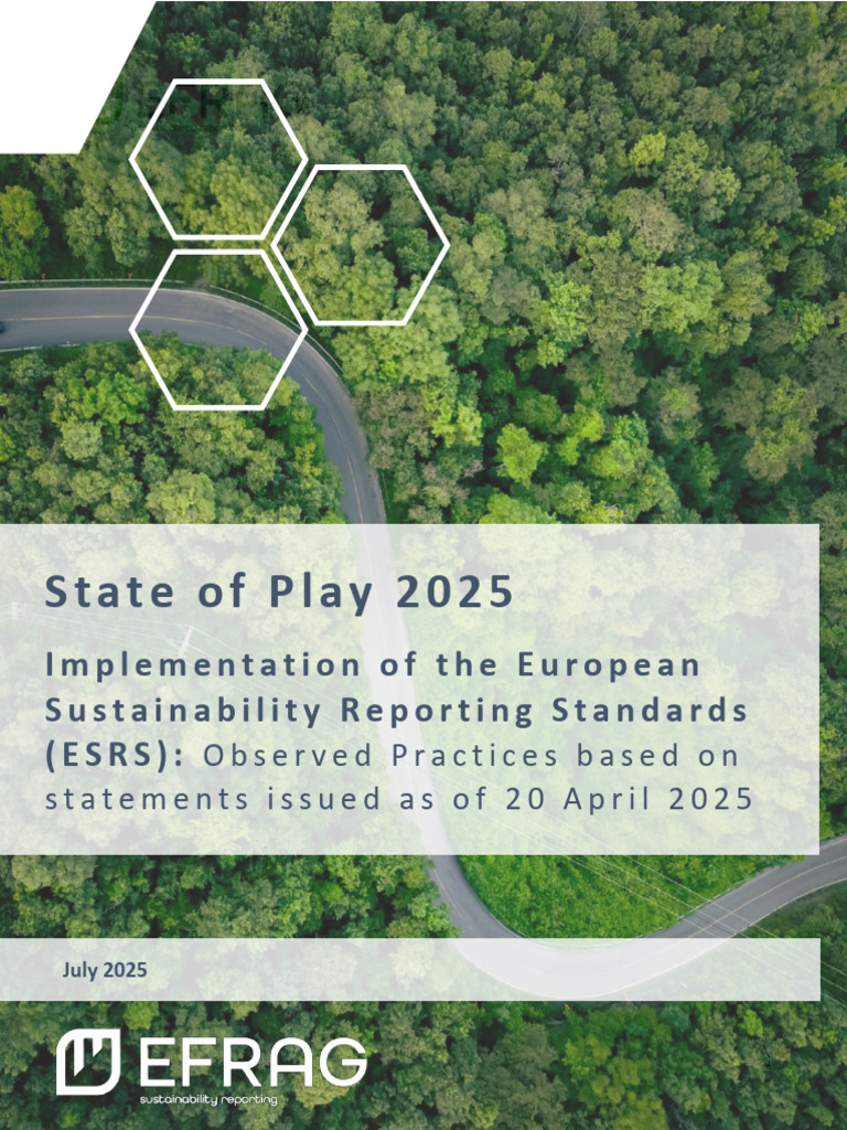 EFRAG State of Play Report 2025 | PDF | Biodiversity | Economies