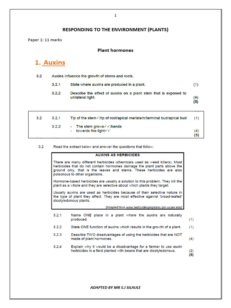 Plant Responses to Environmental Stimuli | PDF | Branches Of Botany ...