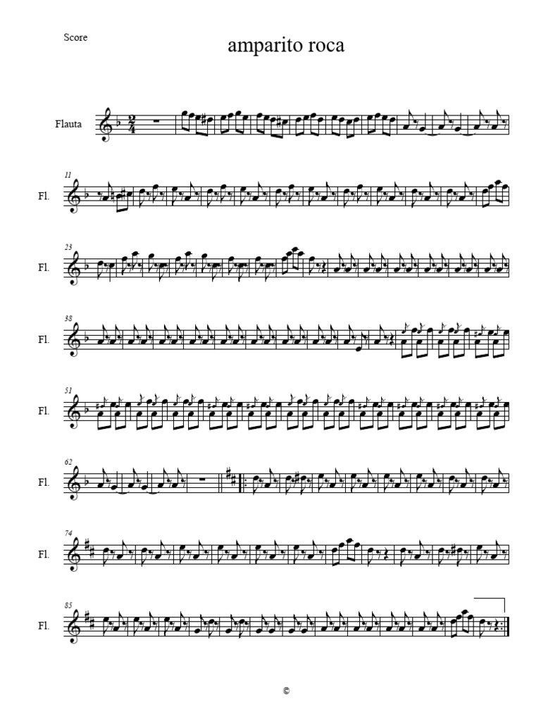 Amparito Roca - Saxo Barítono | PDF