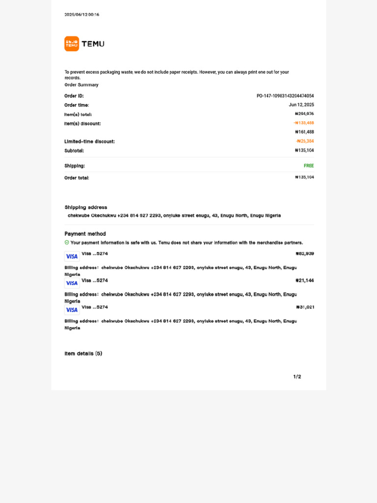 Temu Web Document | PDF
