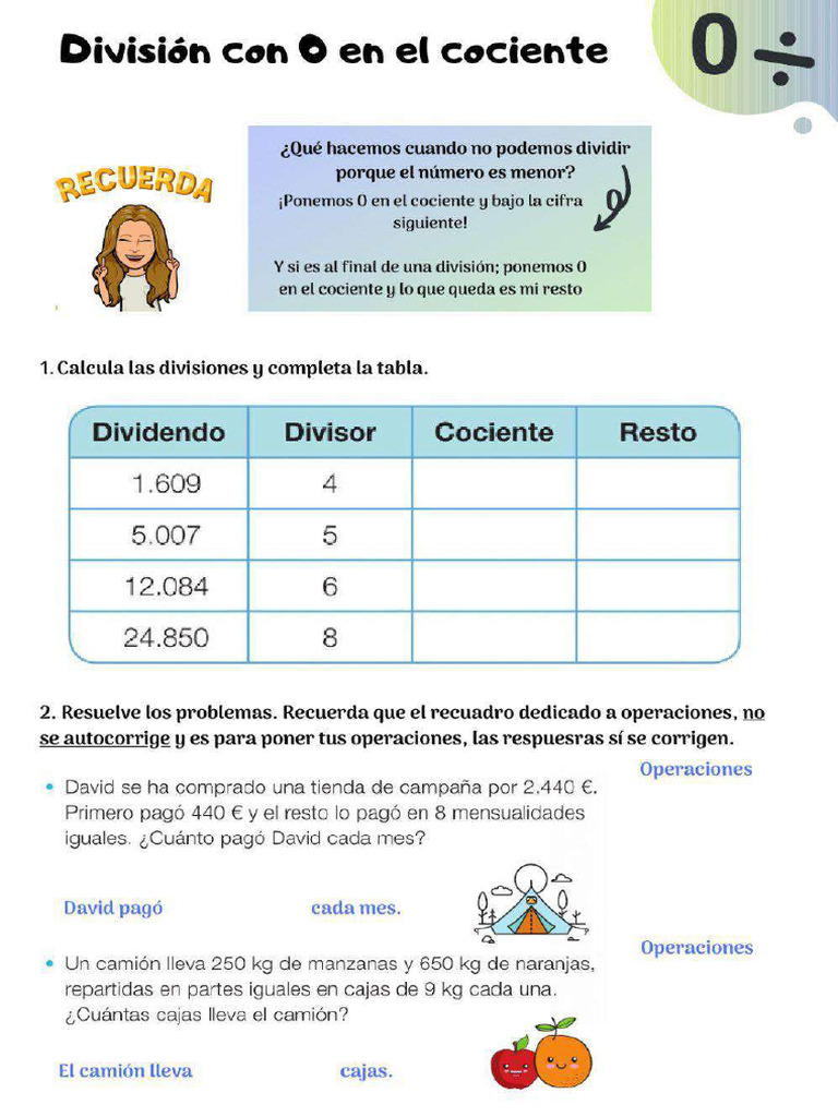 Ejercios Divisiones | PDF