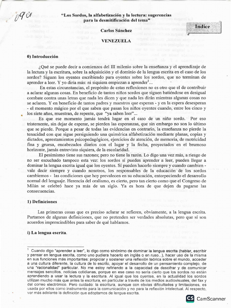 Texto Espanhol - Carlos Sanchéz | PDF