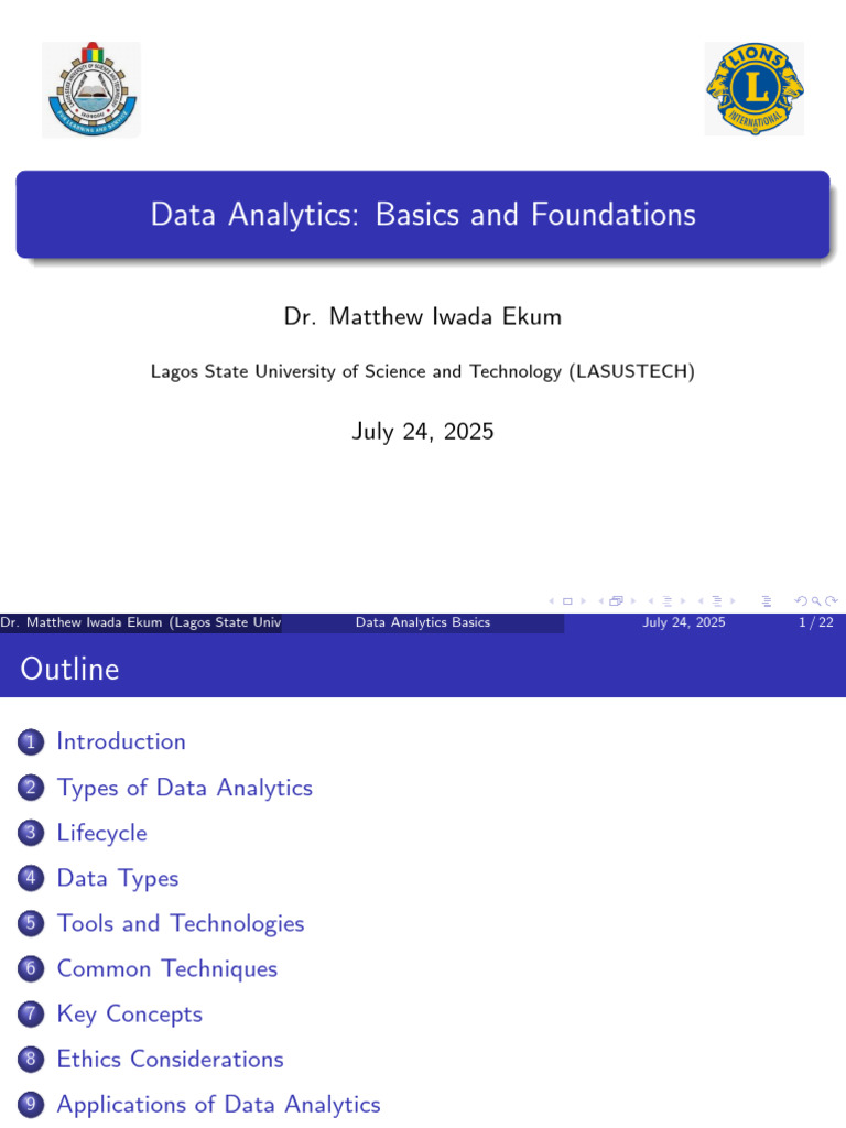 Data Analytics Lecture Slide | PDF | Analytics | Data Analysis