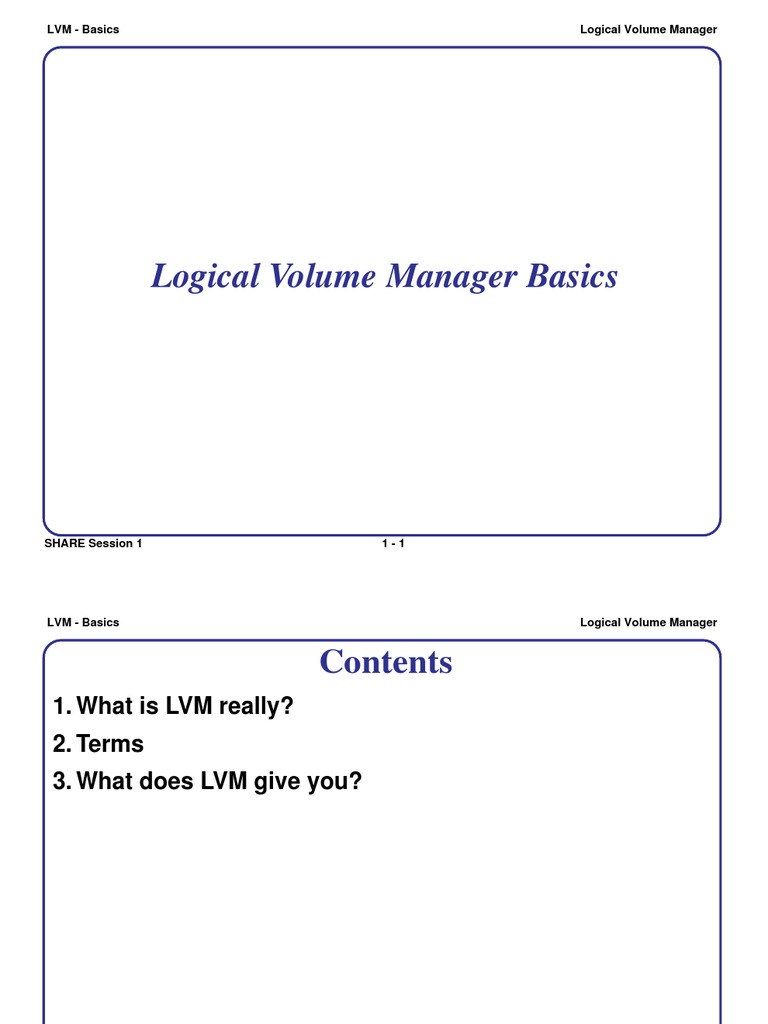 LVM Basics | PDF | Disk Storage | Command Line Interface