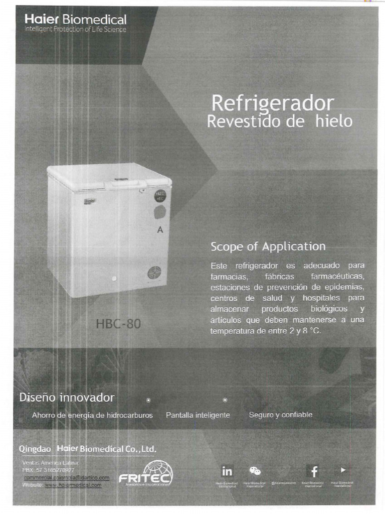 Ficha Tecnica - Nevera Haier | PDF