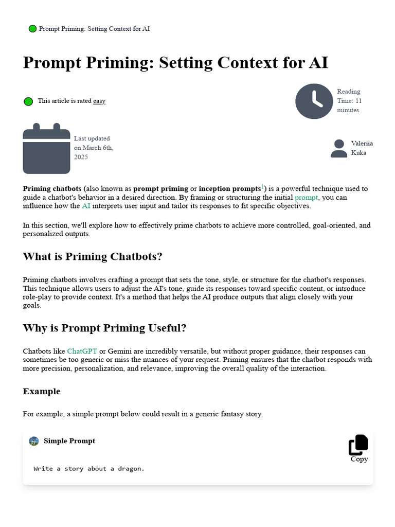Prompt Priming With Practical Examples | PDF | Quadratic Equation | Artificial Intelligence