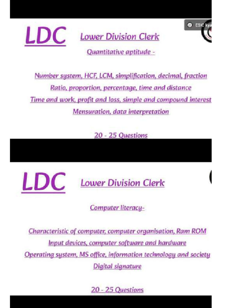 LDC Syllabus | PDF