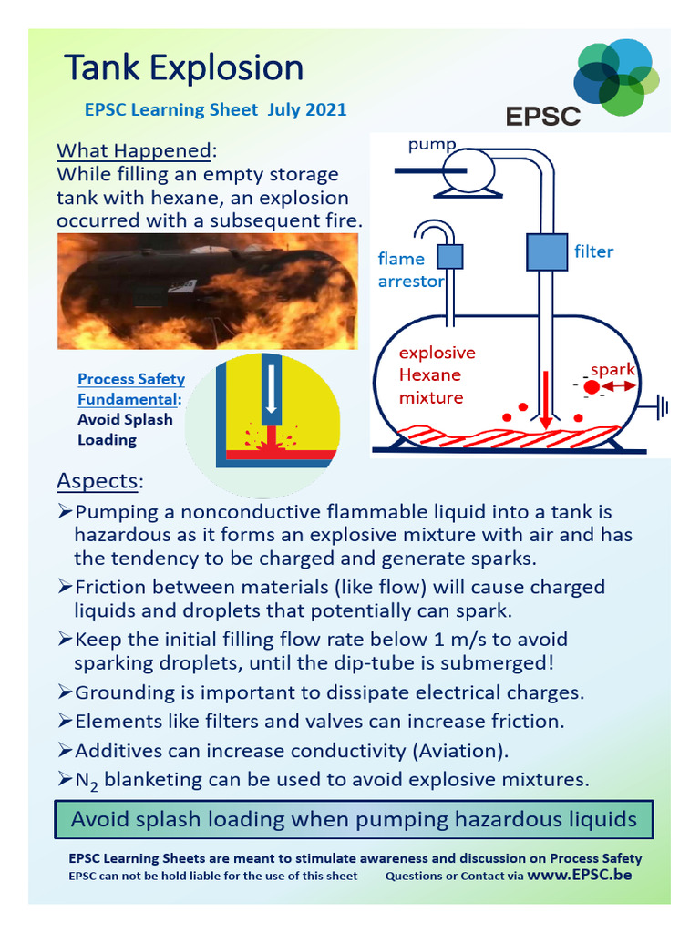 Prevent Tank Explosion: Safe Filling Practices | PDF