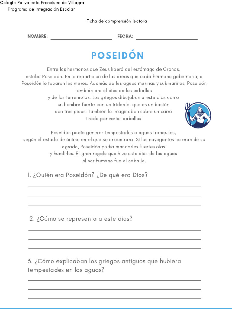 Poseidón 80 Ejercicios de Compresión de Lectura - 20250718 - 041412 - 0000 | PDF