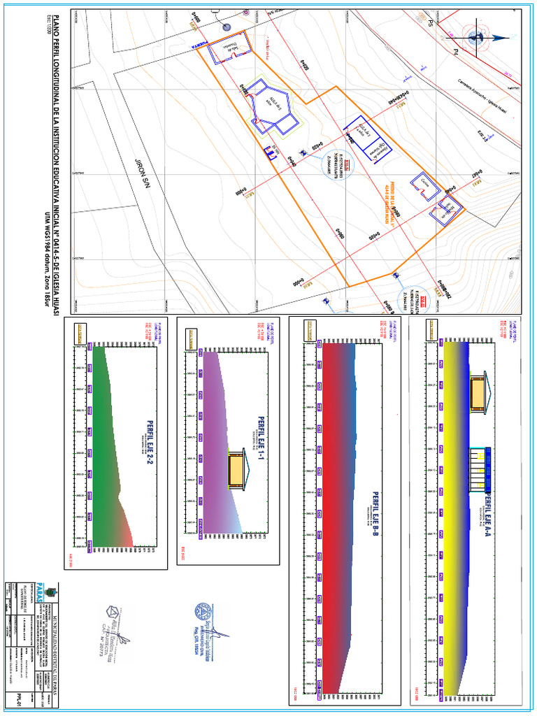 Plano Perfil Longitudinal Inicial 414-5 Iglesia Huasi PPL LONGITUDIN | PDF