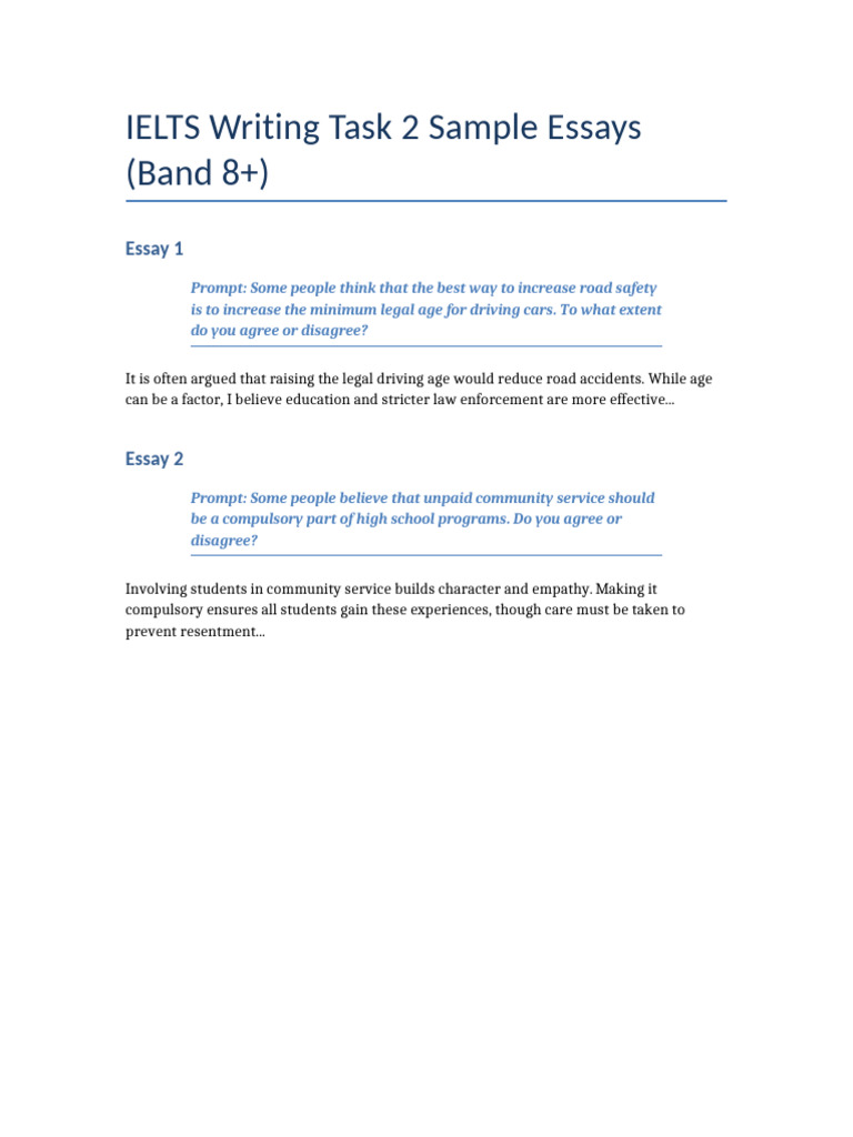 Ielts Essays | PDF