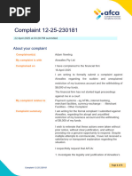 Fsca Complain Form 2025 March | PDF