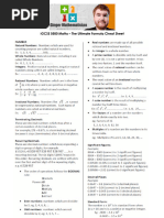 IGCSE 0580 Formula Cheat Sheet 2025 (By Ginger Mathematician ...