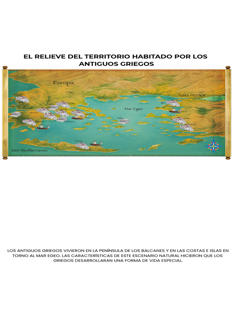 El Relieve Del Territorio Habitado Por Los Antiguos Griegos (Tu ...