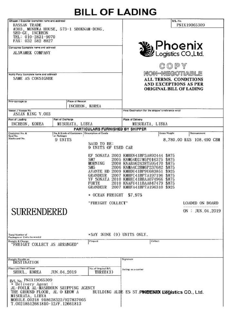 Cleared_Bill_of_Lading | PDF