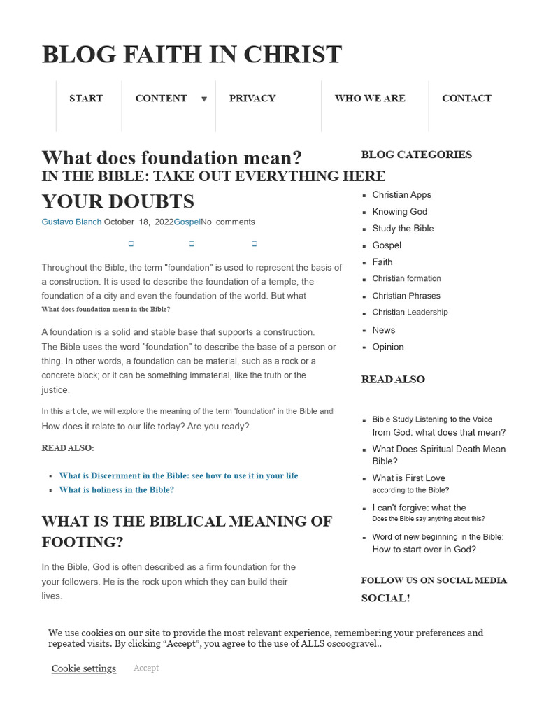 What Does Foundation Mean in The Bible - Clear All Your Doubts Here ...