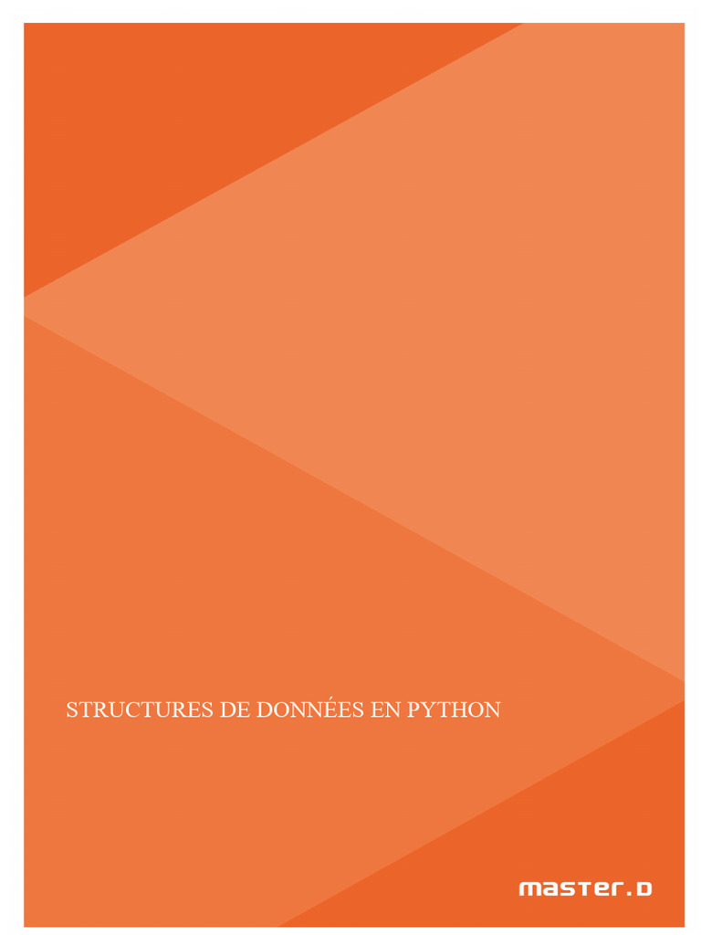 Structures de Données en Python | PDF | Python (Langage de programmation) | Structure de contrôle