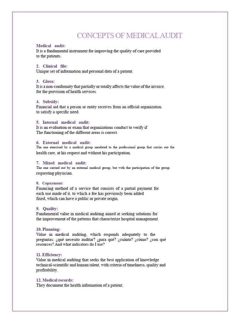 Bank of Medical Audit Questions | PDF | Audit | Hospital
