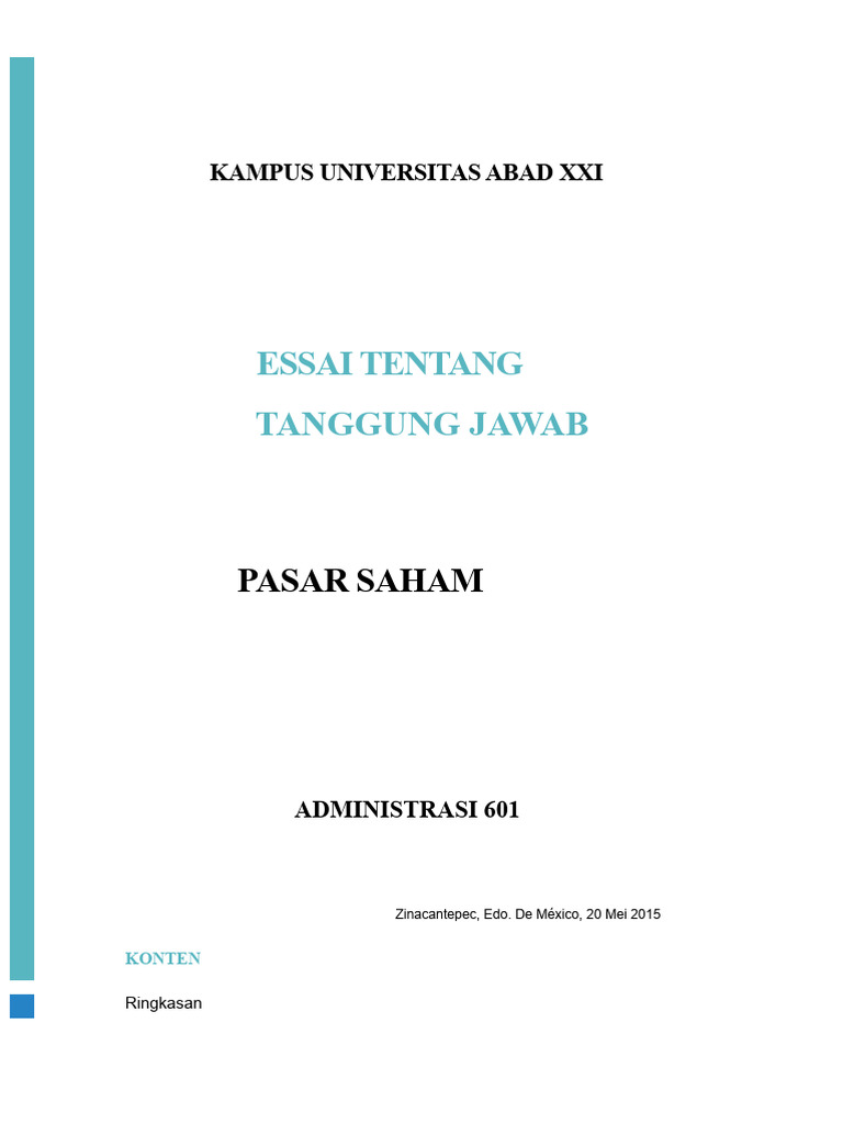 Tanggung Jawab: Nilai dalam Pendidikan | PDF